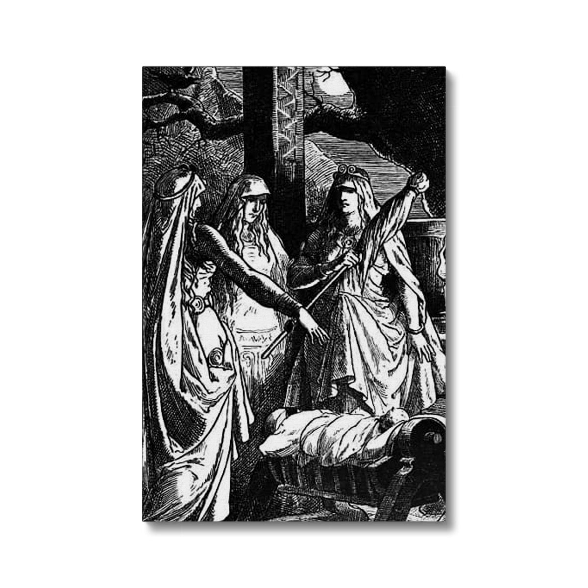 The Norns by Johannes Gehrts (1889) Canvas