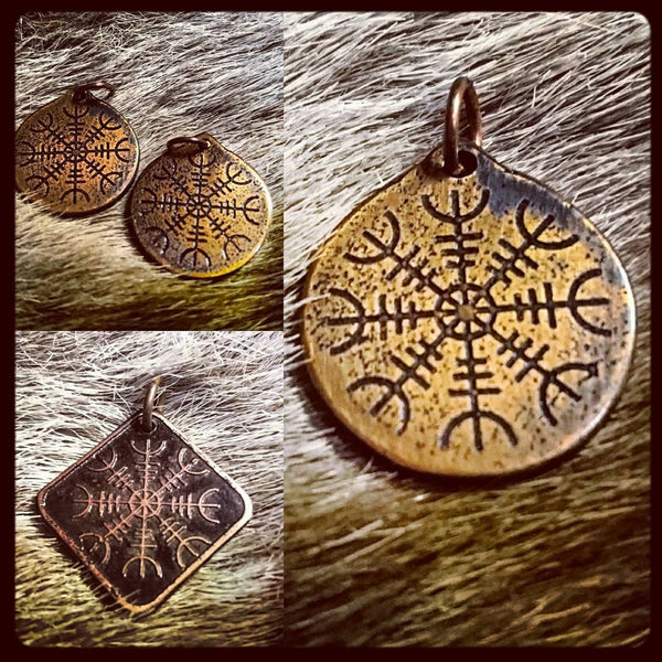Helm of Awe Pendant-Viking symbol of Protection, Aegishjalmer